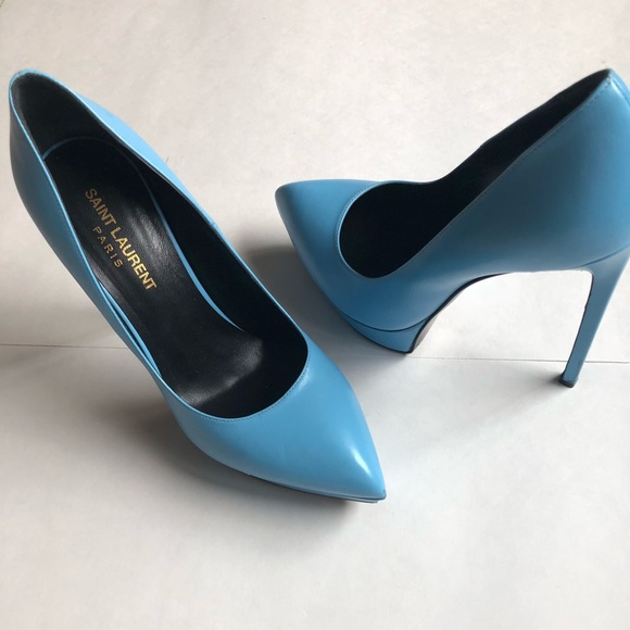 Yves Saint Laurent | Shoes | Ysl Limited Edition Baby Blue Heels | Poshmark